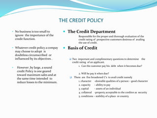 Credit and credit managemen tmc | PPT