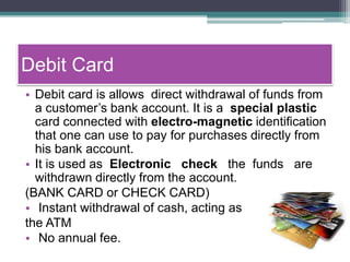 Credit and debit card | PPTX