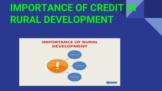Credit and marketing in rural areas | PPTX