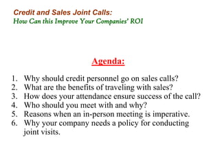 Credit and Sales Joint Calls | PPT