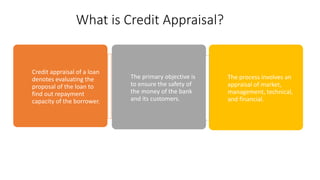 Credit appraisal an overview | PPTX