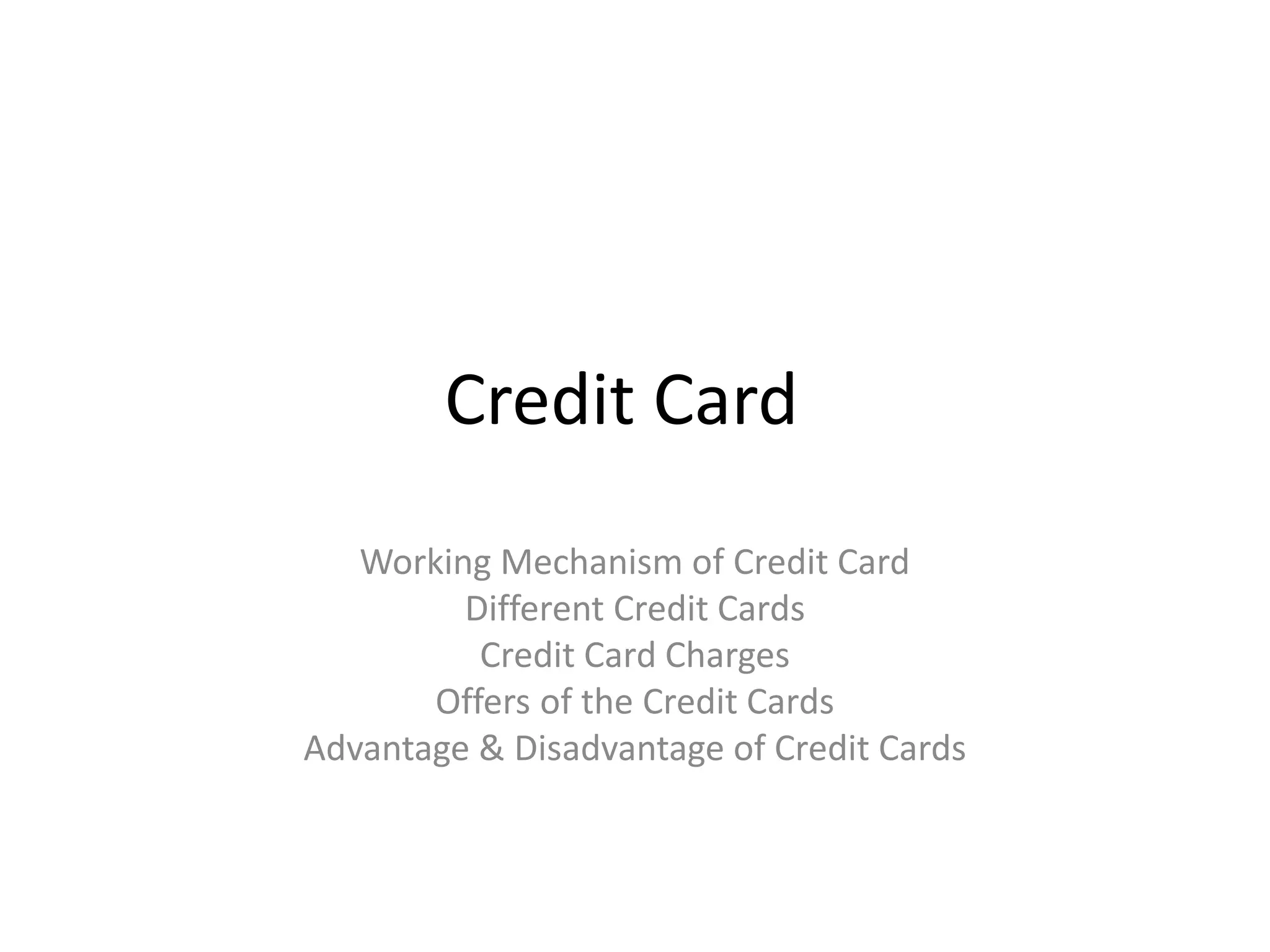 Credit card | PPT