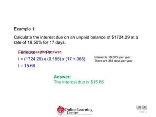 Credit Card Calculations | PPSX