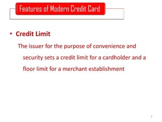 Features of Credit Card | PPT