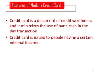 Features of Credit Card | PPT