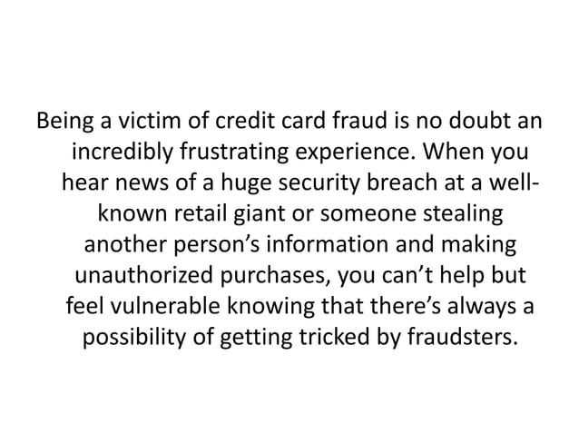 Are You Vulnerable to Credit Card Fraud? Follow These 6 Preventive ...
