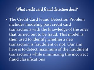 Credit card fraud detection | PPTX