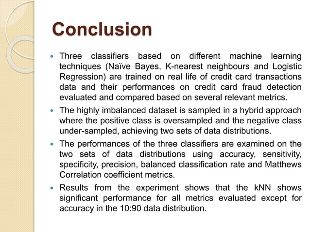 Credit Card Fraud Detection Using Machine Learning Algorithms Pptx
