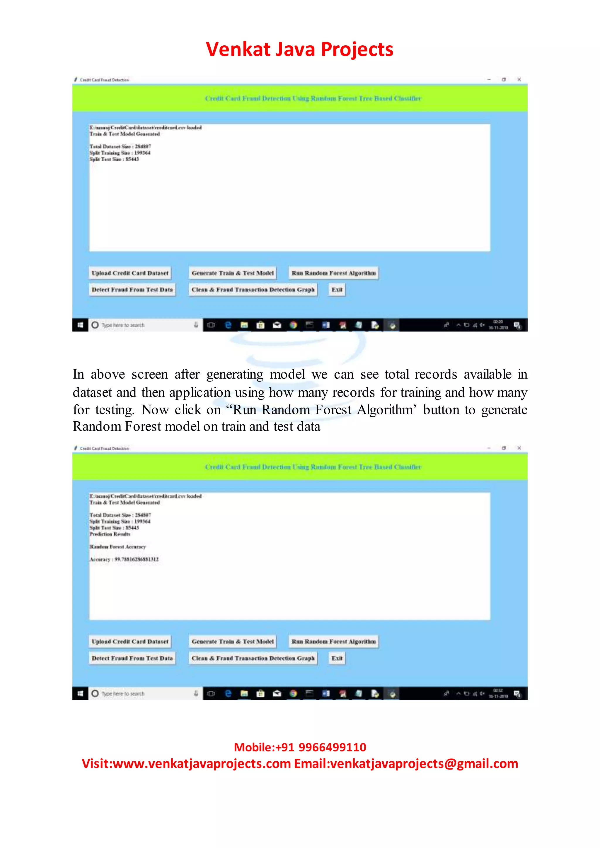 Credit Card Fraud Detection Using Random Forest And Cart Algorithm Docx Graphics Software