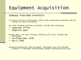 Credit Card Merchant Services | PPT