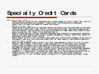 Credit Cards Banking | PPT