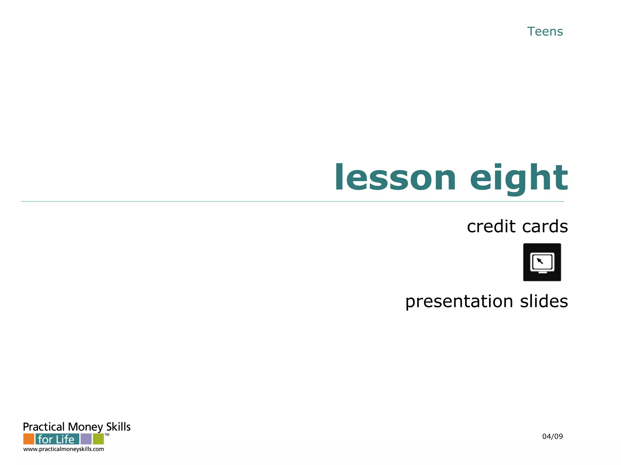 Credit cards lesson 8 | PPT