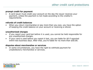 Credit cards lesson 8 | PPT
