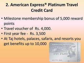 Credit Cards Offered by American Express in India | PPTX