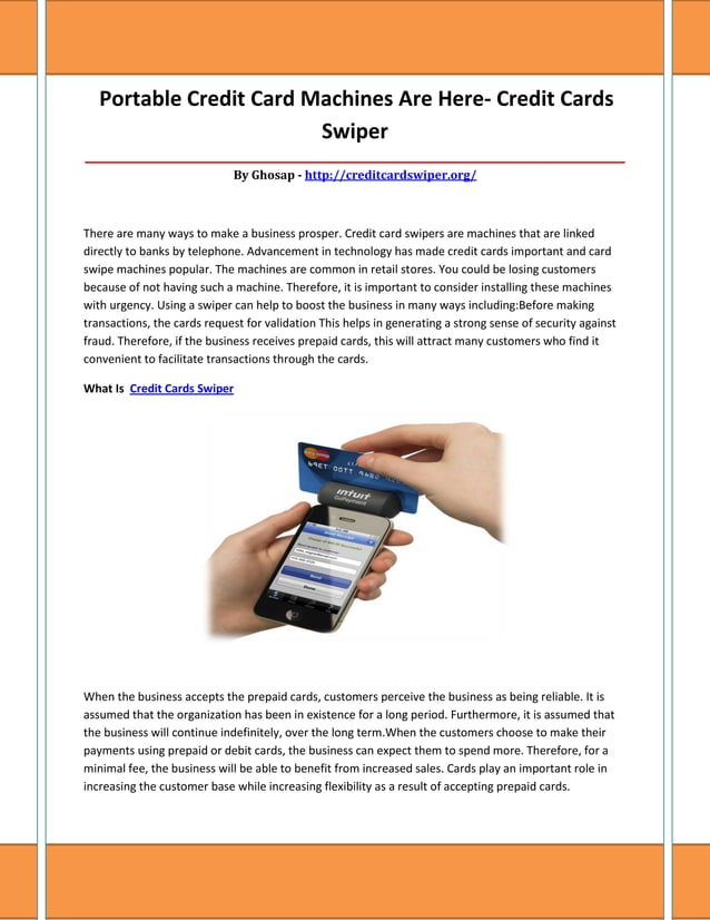 Credit cards swiper | PDF