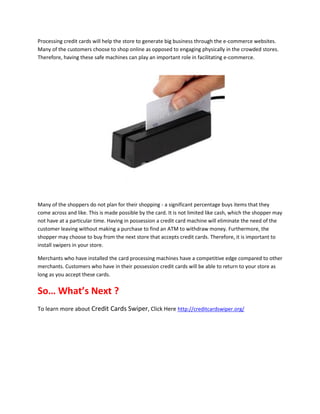 Credit cards swiper | PDF
