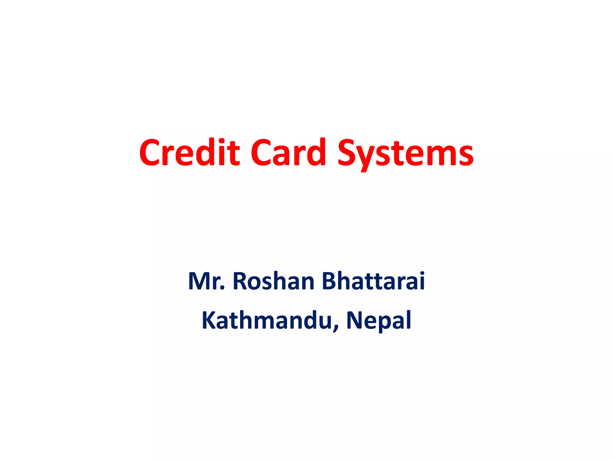Credit Card Systems | PPTX