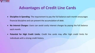 Credit Card vs Credit Line Card which is better and why | PPT