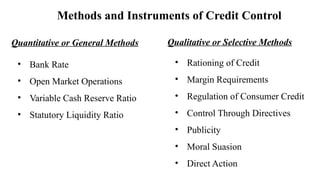 Credit control of Reserve Bank of India tools | PPT