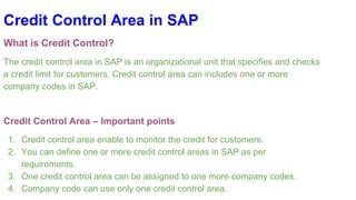 Credit control area in sap | PPTX
