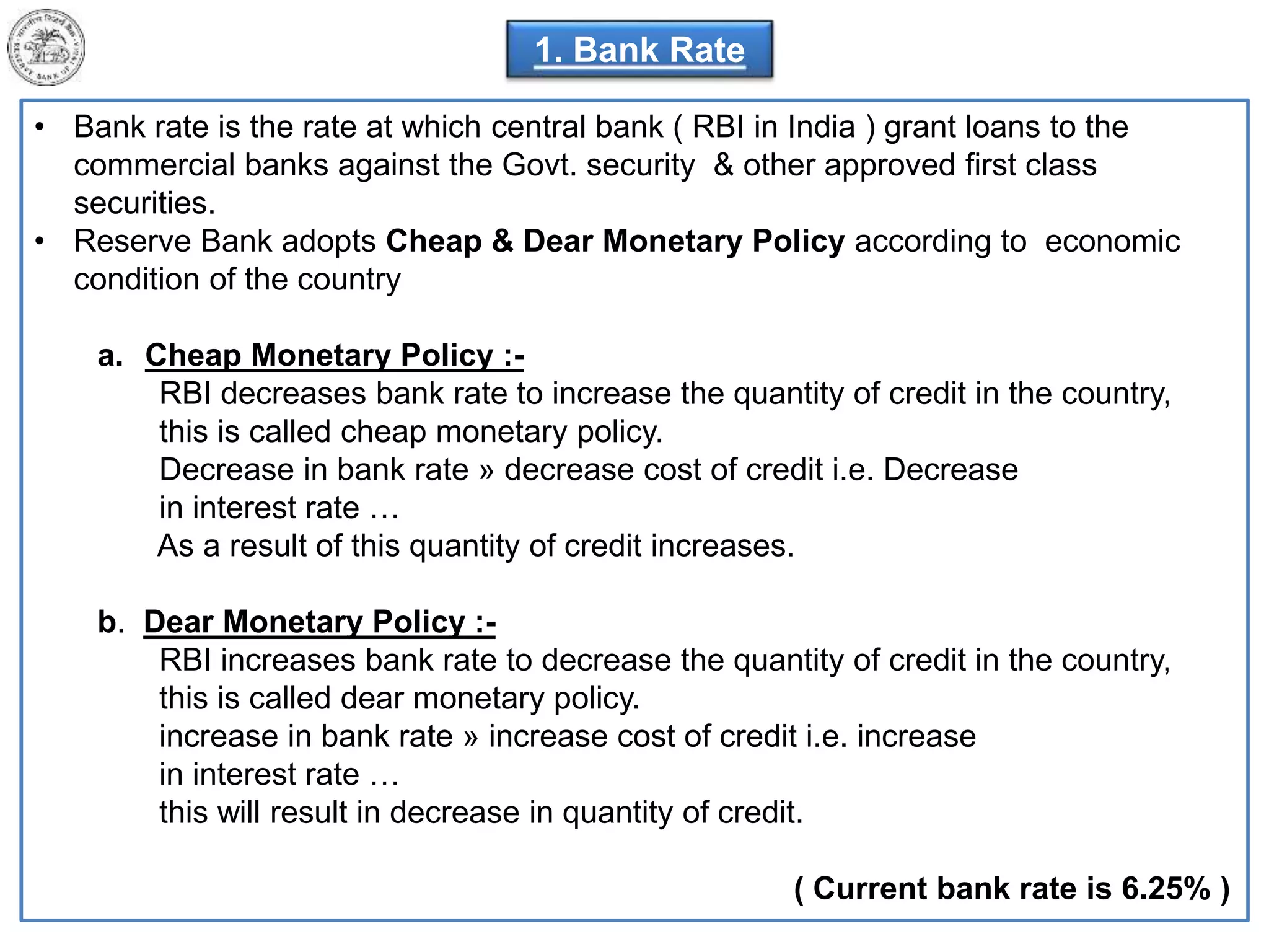 Credit control by RBI | PPTX
