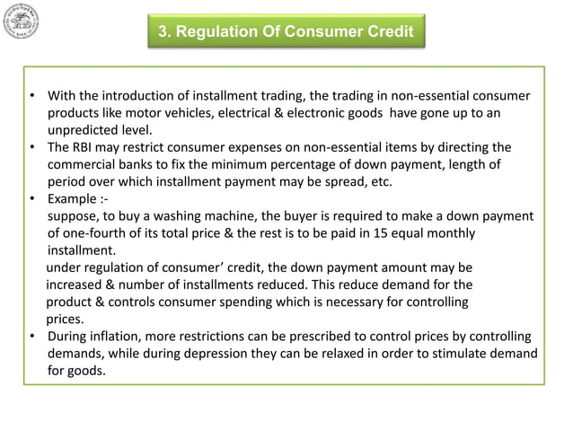 Credit control by RBI | PPTX | Business Banking & Finance | Business