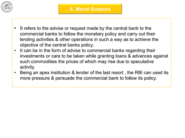 Credit control by RBI | PPTX | Business Banking & Finance | Business