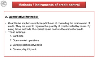 Credit control by RBI | PPTX