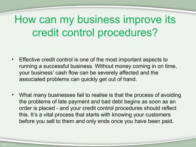 Credit control tips | PPT