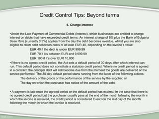 Credit Control Tips | PPT