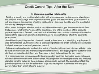Credit Control Tips | PPT