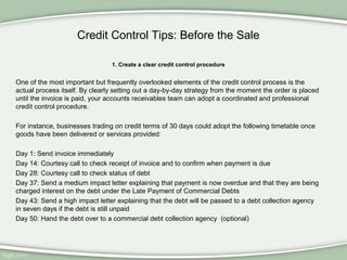 Credit Control Tips | PPT