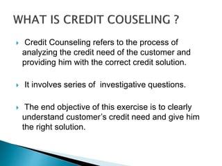 Credit counselling | PPTX