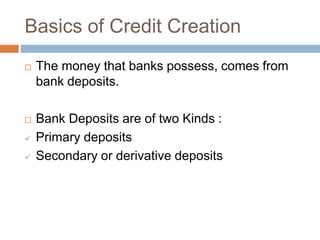 Credit creation basics with Example | PPT
