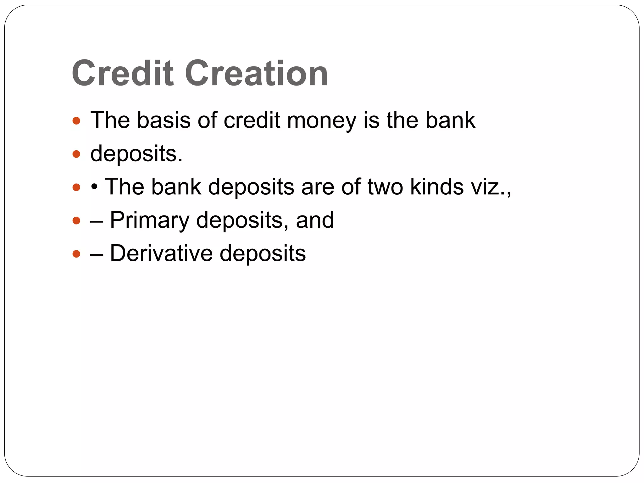 Credit creation | PPTX
