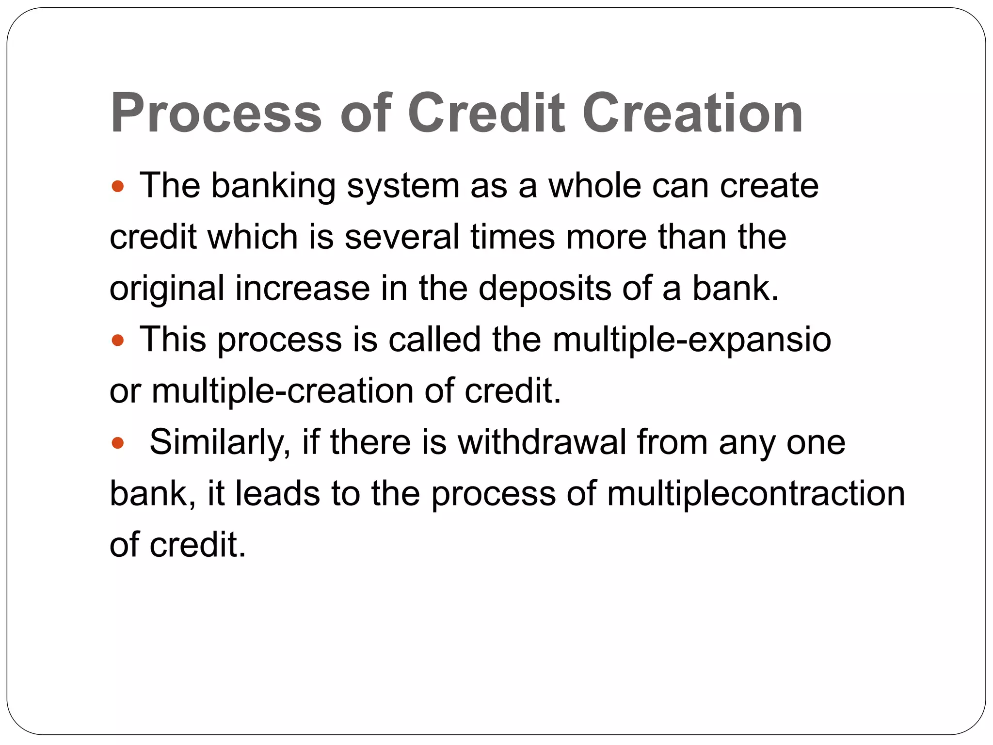 Credit creation | PPTX