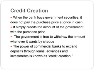 Credit creation | PPTX