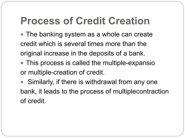 Credit creation | PPTX