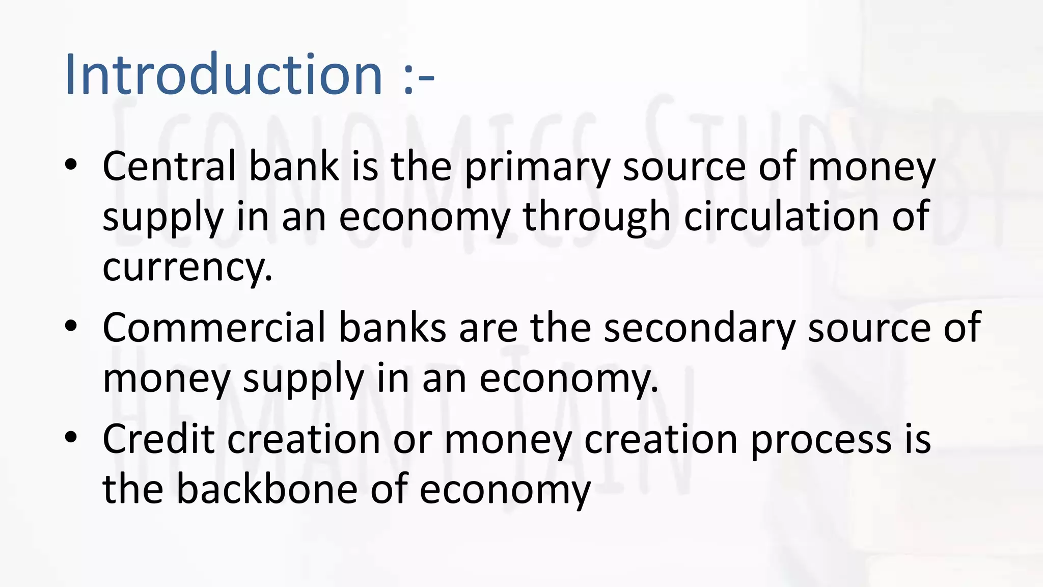 Credit creation | PPTX
