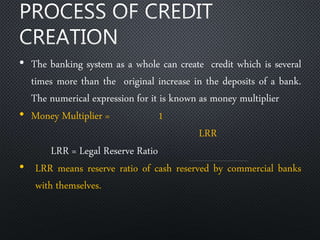 Credit creation and money multiplier | PPTX