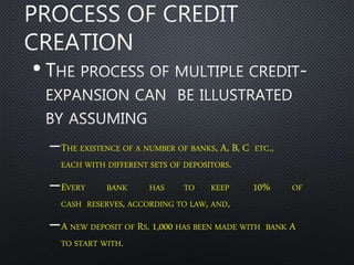 Credit creation and money multiplier | PPTX