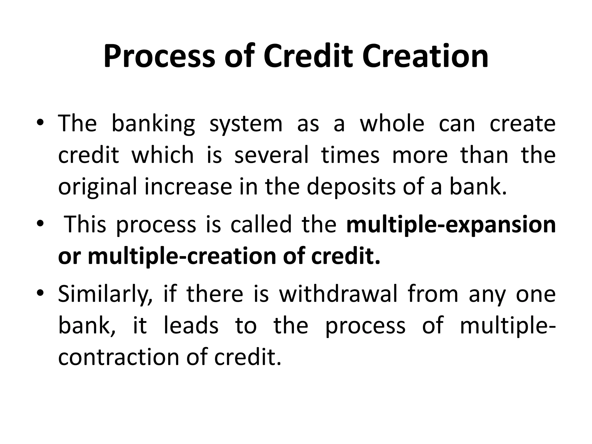 Creditcreation mechanism | PPTX
