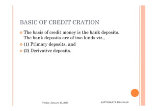 Credit creation of bank ppt | PDF