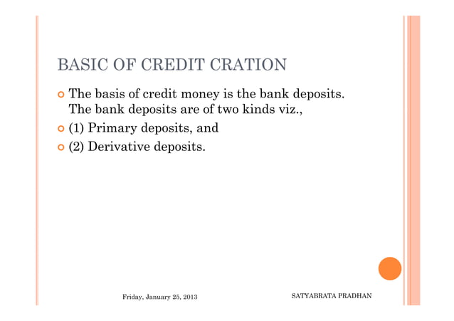Credit creation of bank ppt | PDF | Business Accounting & Finance ...