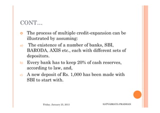 Credit creation of bank ppt | PDF