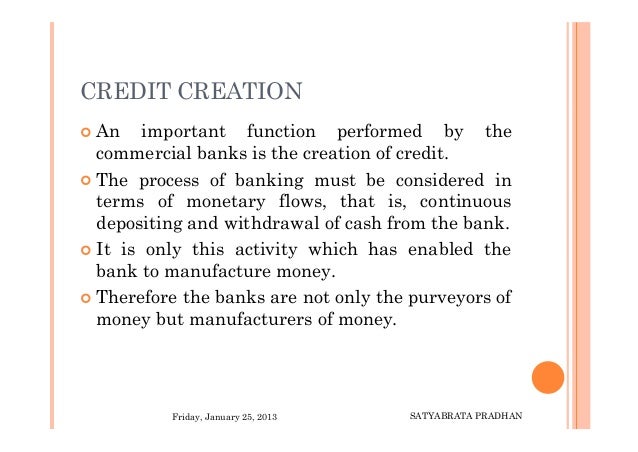 Credit creation of bank ppt