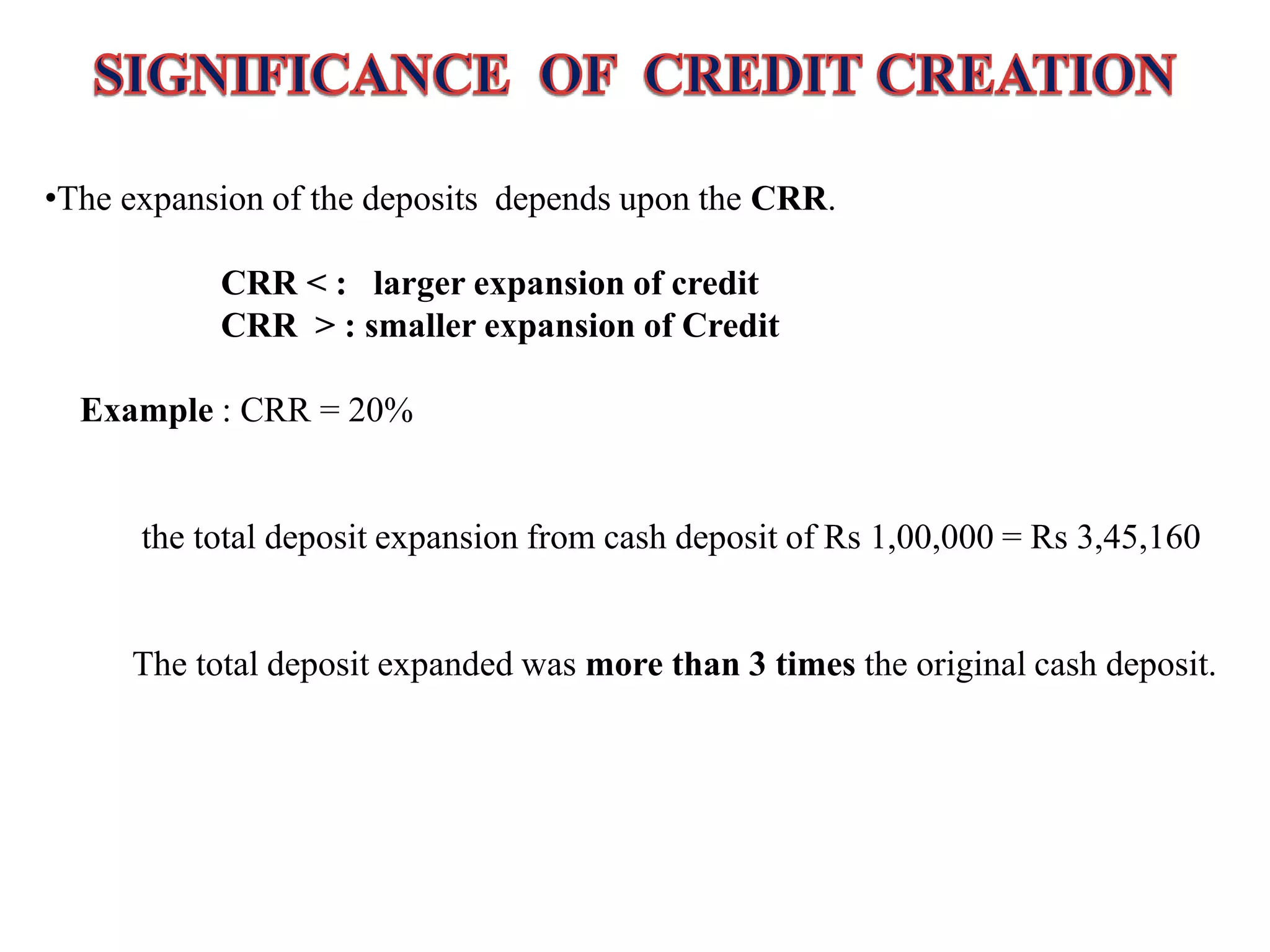 Credit creation of commercial banks | PPTX
