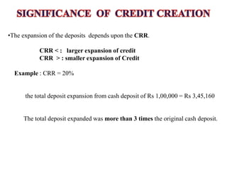Credit creation of commercial banks | PPTX