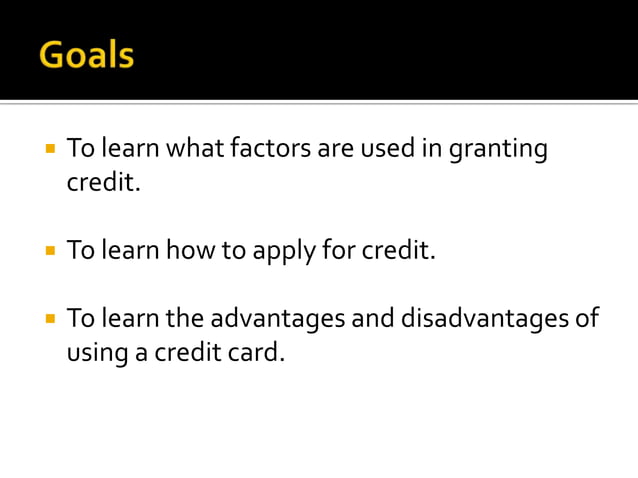Lesson Plan 2 Credit & Credit Cards | PPT
