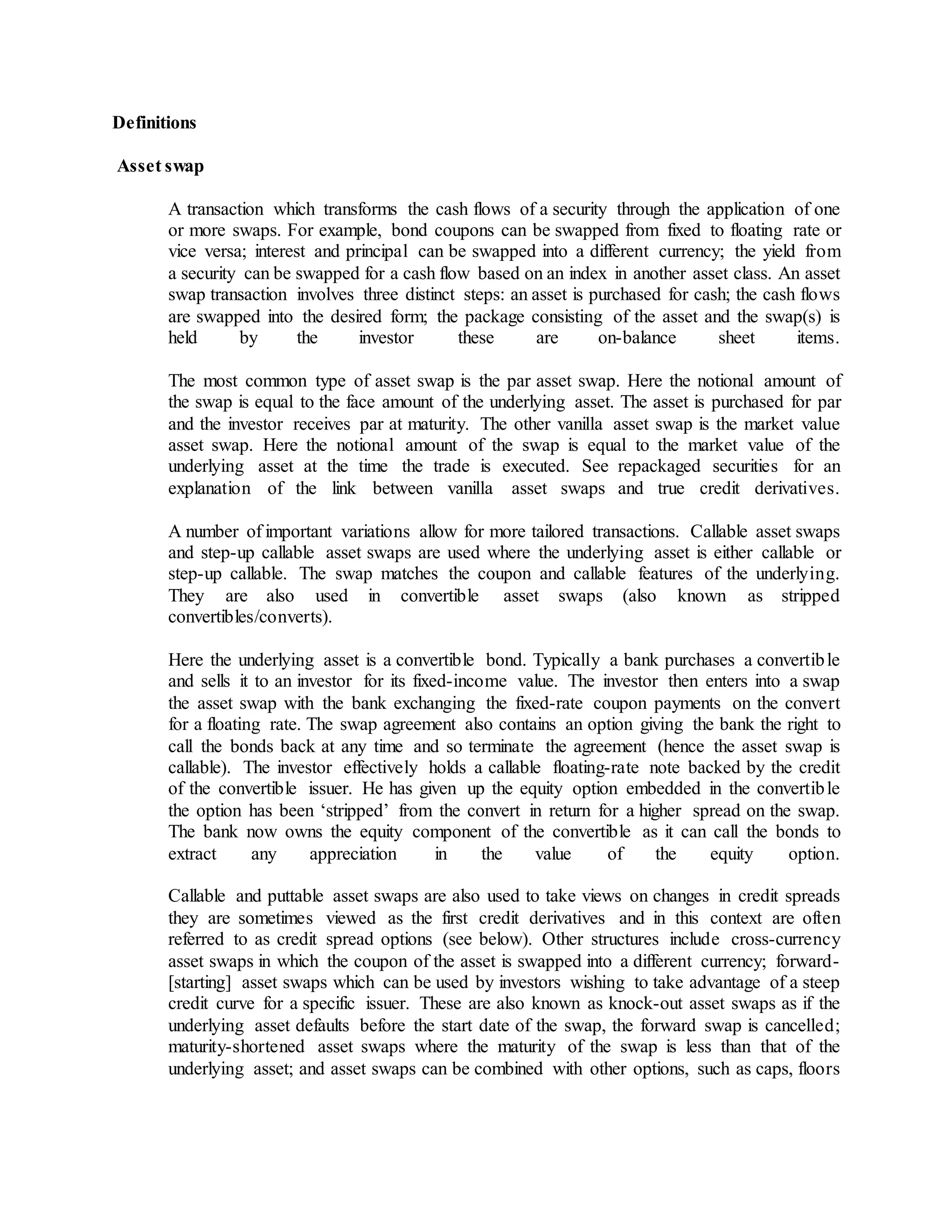 Credit derivatives || credit risk management || SHAHBAZ JAFFRI || | DOCX